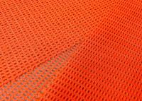 China 90GSM 100% Polyester Mesh Fabric for Shoes - 150cm Width, Neon Orange Red Color, High Breathability for sale