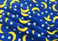 China 210GSM Polyester Velvet Fabric with Moons & Stars Water Printing Pattern - 150cm Width for Home Textiles for sale