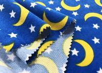 China 210GSM Polyester Velvet Fabric with Moons & Stars Water Printing Pattern - 150cm Width for Home Textiles for sale