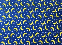 China 210GSM Polyester Velvet Fabric with Moons & Stars Water Printing Pattern - 150cm Width for Home Textiles for sale