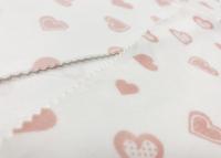 China 260GSM Polyester Velvet Fabric 92% Polyester 8% Spandex 150cm Width Pink Heart Pattern Home Textile for sale