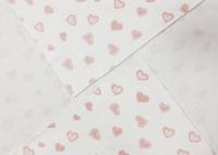 China 260GSM Polyester Velvet Fabric 92% Polyester 8% Spandex 150cm Width Pink Heart Pattern Home Textile for sale