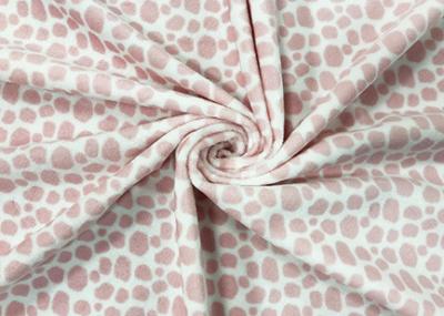 China 210GSM 100% Polyester Fleece Fabric with Pink Leopard Print - 150cm Width for Home Textiles for sale