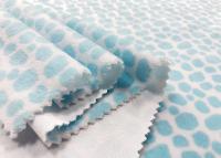China 210GSM 100% Polyester Velvet Fleece Fabric - 150cm Width Blue Leopard Print Material for Textiles for sale