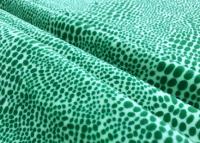 China 210GSM 100% Polyester Fleece Fabric with Green Leopard Print - 150cm Width for Home Textiles for sale