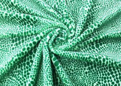 China 210GSM 100% Polyester Fleece Fabric with Green Leopard Print - 150cm Width for Home Textiles for sale
