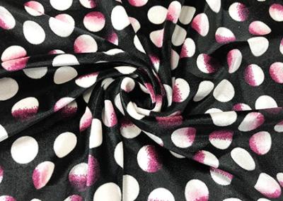 China 220GSM 94% Polyester 6% Spandex Warp Printed Velboa Knit Fabric 150cm Width for Women's Dresses for sale