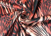 China 260GSM Velboa Polyester Velvet Fabric 150cm Width Tiger Pattern for Women's Dresses for sale