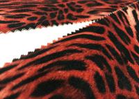 China 260GSM Velboa Polyester Velvet Fabric 150cm Width Tiger Pattern for Women's Dresses for sale
