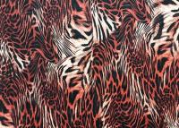 China 260GSM Velboa Polyester Velvet Fabric 150cm Width Tiger Pattern for Women's Dresses for sale