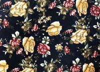 China 240GSM Polyester Velvet Fabric with 6% Spandex - 150cm Width Night Garden Print for Women's Dresses for sale