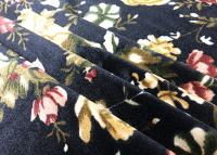 China 240GSM Polyester Velvet Fabric with 6% Spandex - 150cm Width Night Garden Print for Women's Dresses for sale