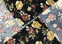 China 240GSM Polyester Velvet Fabric with 6% Spandex - 150cm Width Night Garden Print for Women's Dresses for sale