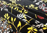 China 240GSM Warp Knitted Polyester Velvet Fabric - Birds & Flowers Pattern, 150cm Width for Women's Dresses for sale