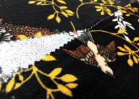 China 240GSM Warp Knitted Polyester Velvet Fabric - Birds & Flowers Pattern, 150cm Width for Women's Dresses for sale