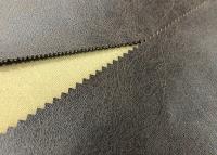 China 400GSM Sepia Brown Polyester Sofa Cushion Fabric 150cm Width with Bronzing Finish for sale