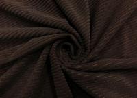China 235GSM Dark Brown Polyester Corduroy Fabric for Clothing and Home Textiles - 150cm Width for sale
