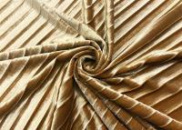 China 290GSM 93% Polyester Pleat Gold Velvet Upholstery Fabric 150cm Width for Ladies Skirts for sale