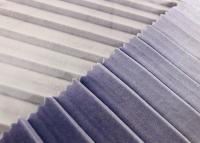 China 290GSM 93% Polyester Printed Pleat Velboa Fabric for Lady Skirt Gradient Lilac 150cm for sale