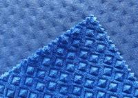 China 200GSM Embossed Velvet Upholstery Fabric - 150cm Width 100% Polyester Prussian Blue for sale