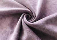 China 400GSM Stretchy Double Suede Fabric - 92% Polyester 8% Spandex, 150cm Width, Taro Purple Color for sale
