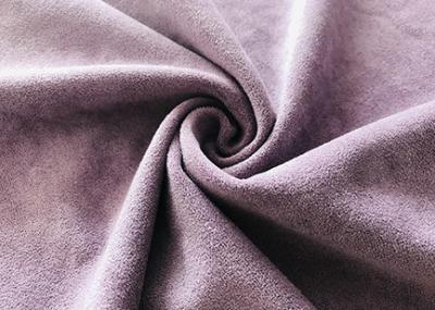 China 400GSM Stretchy Double Suede Fabric - 92% Polyester 8% Spandex, 150cm Width, Taro Purple Color for sale