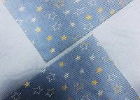 China 230GSM 100% Polyester Bronzing Corduroy Fabric with Stars Pattern - 155cm Width Blue Textile for sale