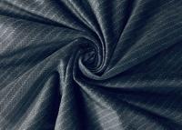 China 240GSM 100% Polyester Striped Velvet Fabric with Heat Printing - 150cm Width Blue Black Pattern for sale