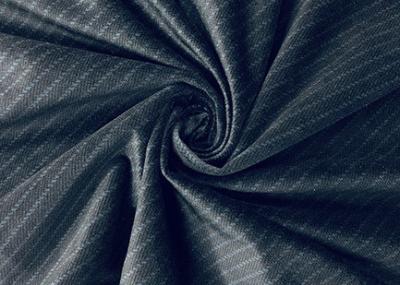 China 240GSM 100% Polyester Striped Velvet Fabric with Heat Printing - 150cm Width Blue Black Pattern for sale