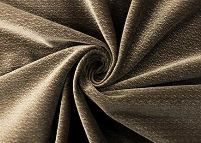 China 210GSM Micro Velvet Fabric 150cm Width Brown Herringbone Pattern for Men's Suits and Garments for sale