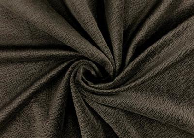 China 210GSM Micro Velvet Fabric - 100% Polyester Cross Pattern Brown Material 150cm Width for sale
