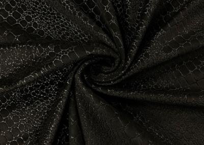 China 250GSM Dark Brown Alligator Pattern Velvet Fabric 100% Polyester 150cm Width for Garment for sale