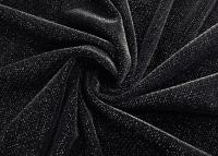 China 260GSM 94% Polyester Micro Velvet Fabric Silver Lurex Black 150cm Width for Women's Wear for sale