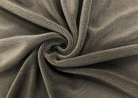 China 330GSM 92% Polyester 8% Spandex Anti Pilling Micro Velvet Fabric Olive Green 160cm for sale