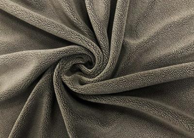 China 330GSM 92% Polyester 8% Spandex Anti Pilling Micro Velvet Fabric Olive Green 160cm for sale
