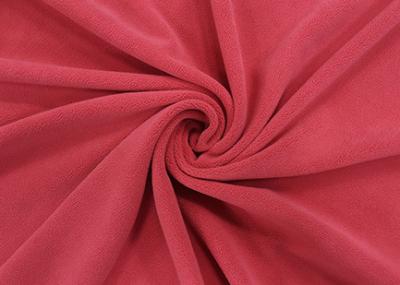 China 420GSM Anti Pilling Micro Velvet Fabric Rose Red 92 Polyester 8 Spandex for Toys Home Textile for sale