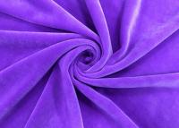 China 250GSM Stretch Velvet Fabric - 92% Polyester 8% Spandex, 160cm Width, Violet Color for Home Textiles for sale