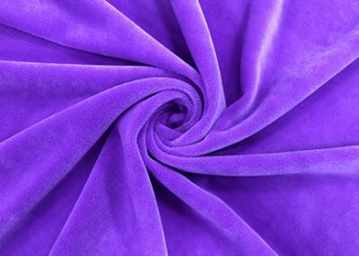 China 250GSM Stretch Velvet Fabric - 92% Polyester 8% Spandex, 160cm Width, Violet Color for Home Textiles for sale