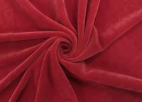 China 240GSM Stretch Velvet Fabric 92% Polyester 8% Spandex 160cm Width Dark Red Textile Material for sale