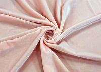 China Stretchy Micro Velvet Fabric 160cm Width 330GSM Misty Rose Polyester Spandex Blend for sale