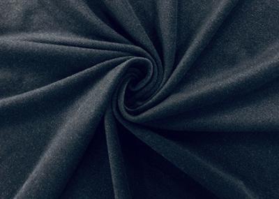 China Dark Green Brushed Knit Fabric 85% Polyester 230GSM 150cm Width Stretch Textile Material for sale