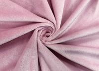 China 190GSM 100% Polyester Plush Fabric for Toys - 160cm Width Pink Color Warp Knitting Material for sale