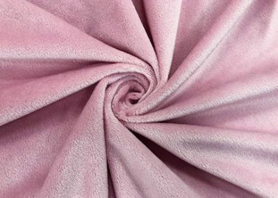 China 190GSM 100% Polyester Plush Fabric for Toys - 160cm Width Pink Color Warp Knitting Material for sale
