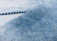 China 210GSM 100% Polyester Plush Fabric for Toys - 150CM Width Blue Color Warp Knitted Material for sale