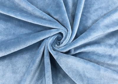 China 210GSM 100% Polyester Plush Fabric for Toys - 150CM Width Blue Color Warp Knitted Material for sale