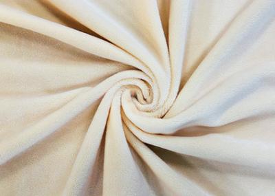 China 220GSM 100% Polyester Plush Fabric for Soft Toys - 160cm Width, Cream Color, Custom Colors Available for sale