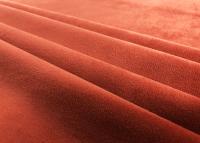 China 205GSM Brick Red Polyester Plush Fabric 160cm Width for Toys and Textiles for sale