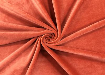 China 205GSM Brick Red Polyester Plush Fabric 160cm Width for Toys and Textiles for sale