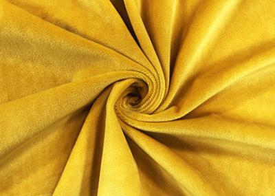 China 220GSM Soft Micro Polyester Velvet Fabric - 150cm Width Amber Yellow for Toys and Accessories for sale