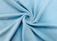 China 340GSM Plush Polyester Spandex Velvet Fabric 160cm Width Baby Blue for Toys and Textiles for sale